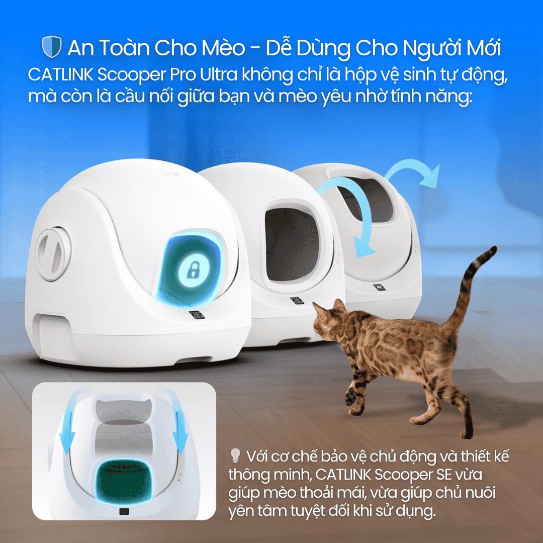 CATLINK Scooper SE – Hộp Vệ Sinh Mèo Thông Minh 2023, Giám Sát Sức Khỏe & Khử Mùi Hiệu Quả